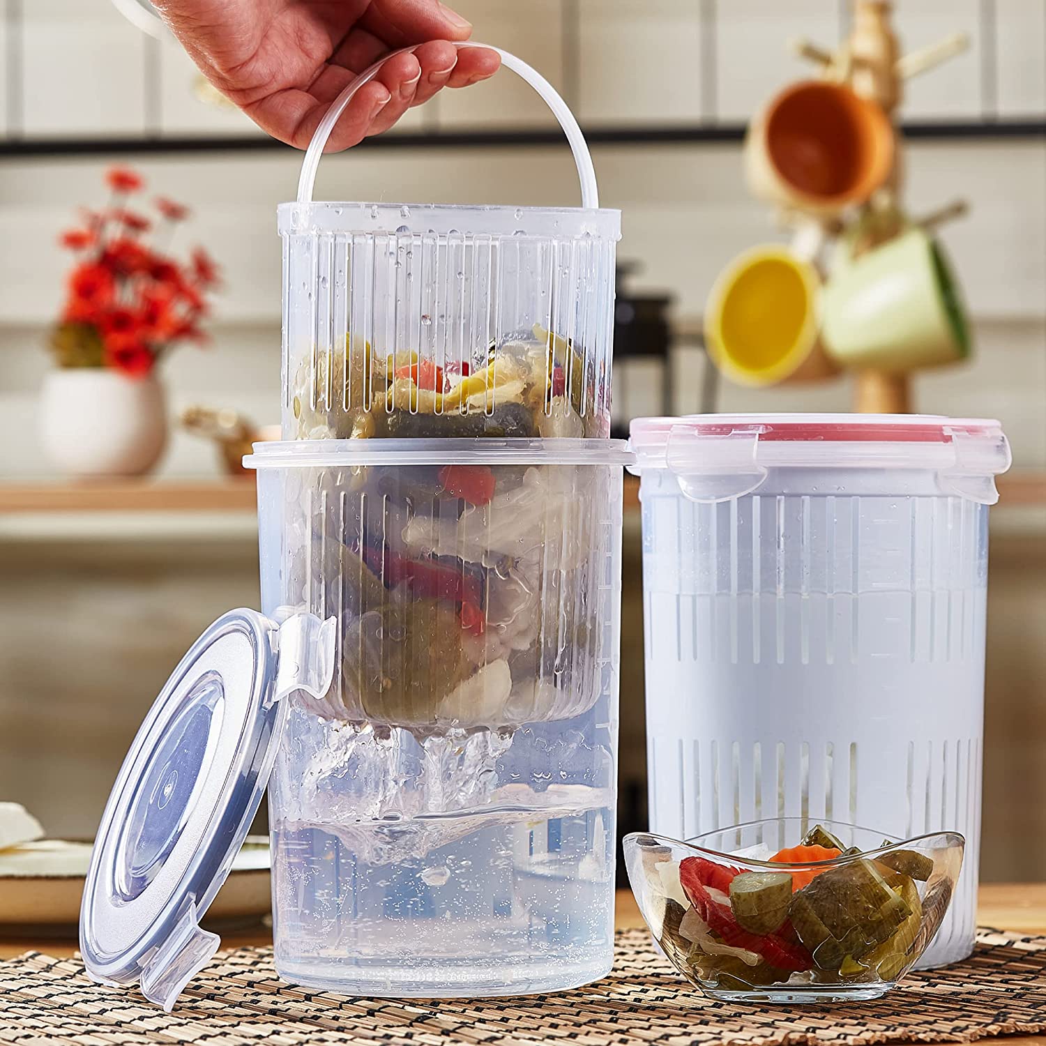 Pickle Jar Strainer - Pete Loves Salads